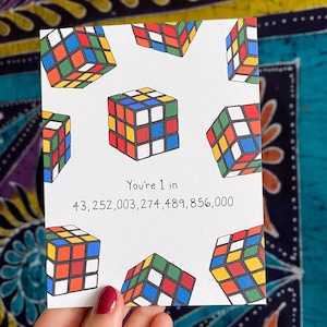 Rubik's Cube Card - Birthday Card - Anniversary Card - Boyfriend ...