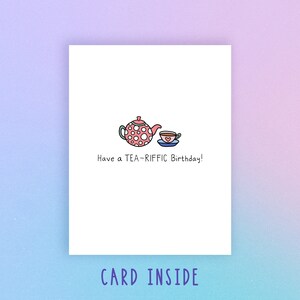 Have a Tea-riffic Birthday Card - Teapots - Tea Lover - Etsy