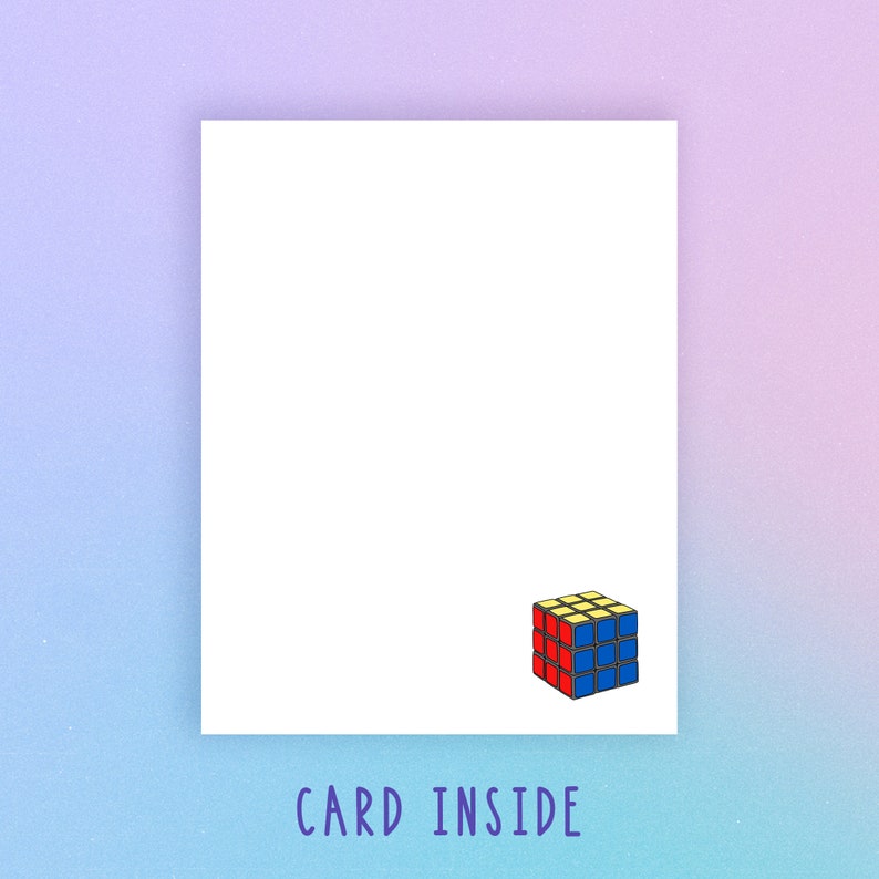 Rubik's Cube Card Birthday Card Anniversary Card | Etsy