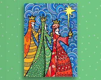 Three Wise Men Card | Etsy