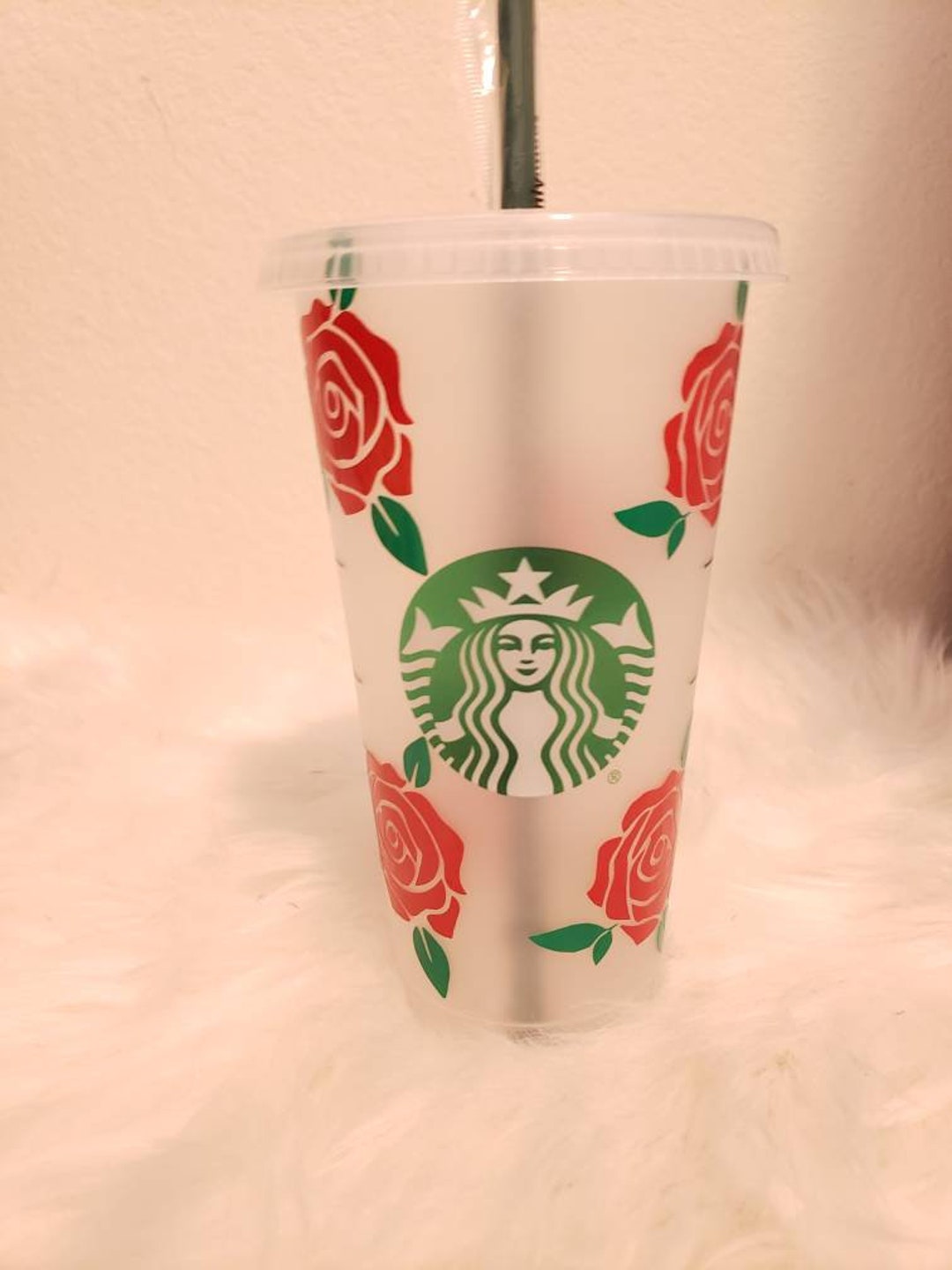 Starbucks Cold Cup | Reusable Cold Cup | Rose Starbucks Cup | Rose Cup ...
