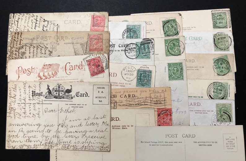 Nineteen Pictorial Post Cards. England and Australia - Etsy