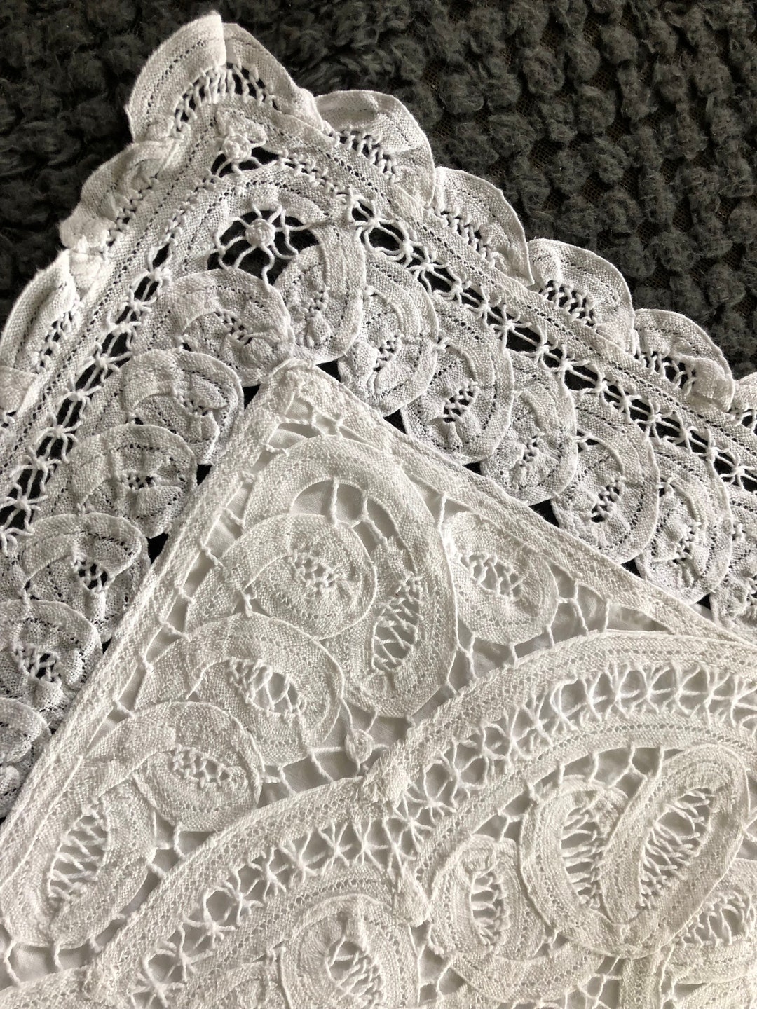 A Pretty White Lace Cushion Cover. - Etsy