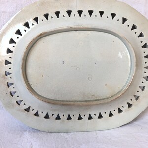 A Very Rare Pierced Blue and White Transfer Printed Victorian Plate, by ...