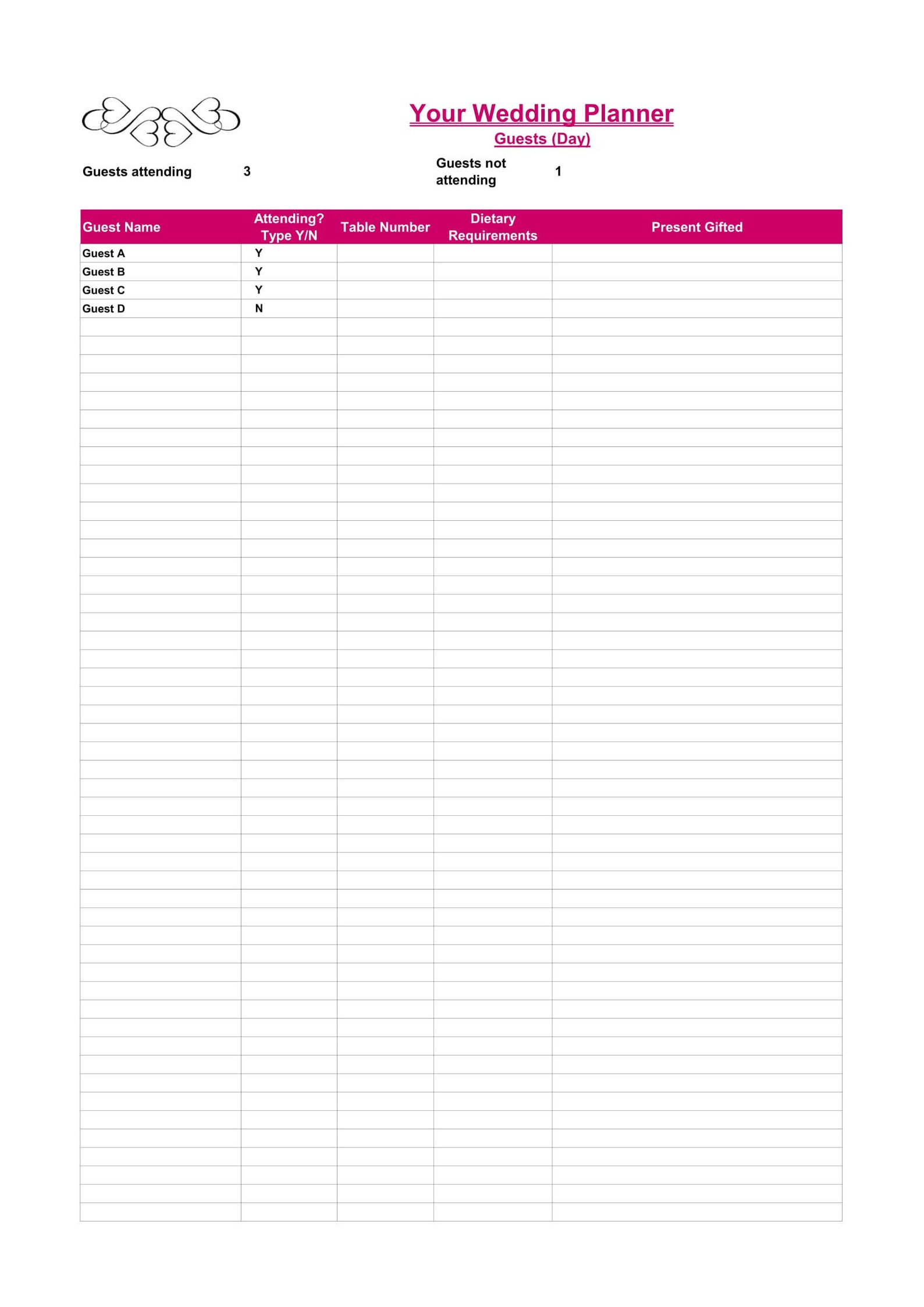 Wedding Planner Excel Spreadsheet Wedding Planner Budget - Etsy UK