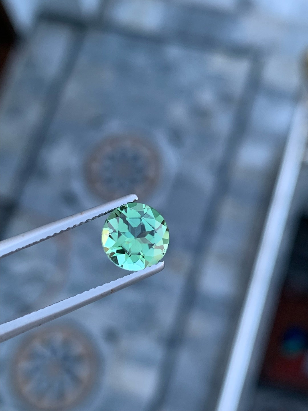 Rich Color Seafoam Tourmaline Gemstone for Sale , Round Shape ...