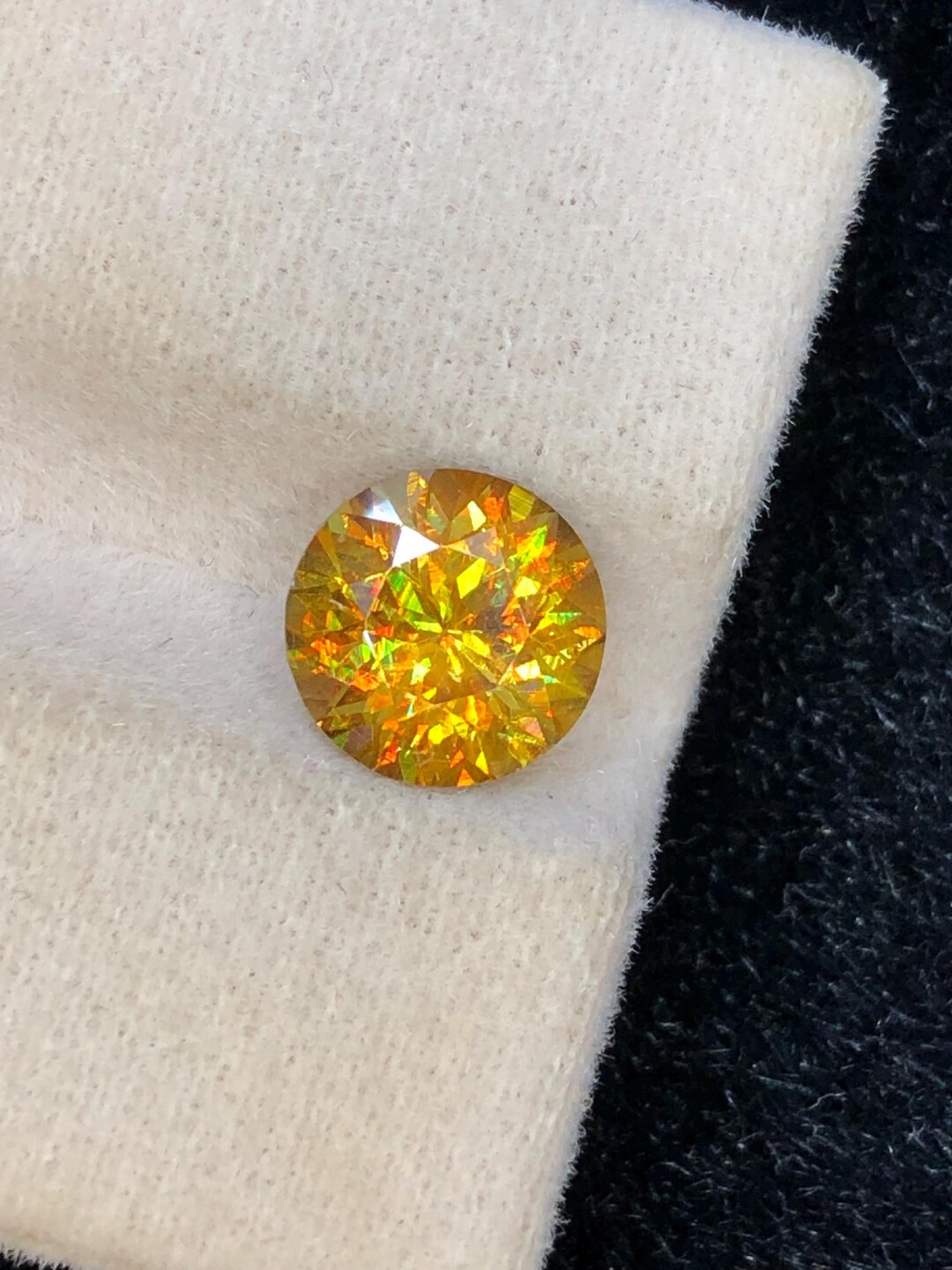 Natural Sphene Gemstone, Round Sphene Cut Stone, Faceted Sphene Loose ...