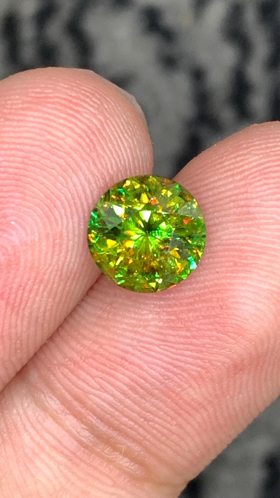 1.30 CT Round Cut Sphene Gemstone: Natural Himalayan Titanite - Etsy