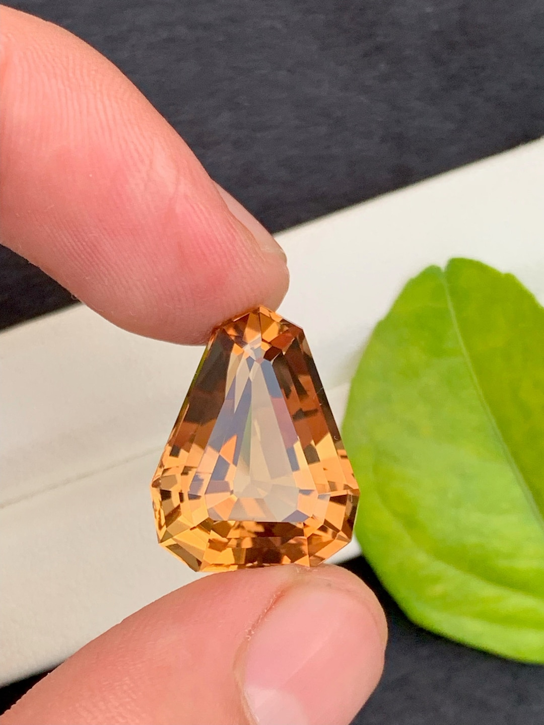 Deep Orange Topaz Gemstone, Flawless Topaz Cut Stone, Imperial Topaz for Jewelry Making, Faceted ...