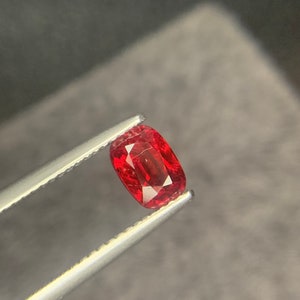 Pigeon Blood Red Ruby Loose Stone, Faceted Cushion Shape Gemstone Loose ...