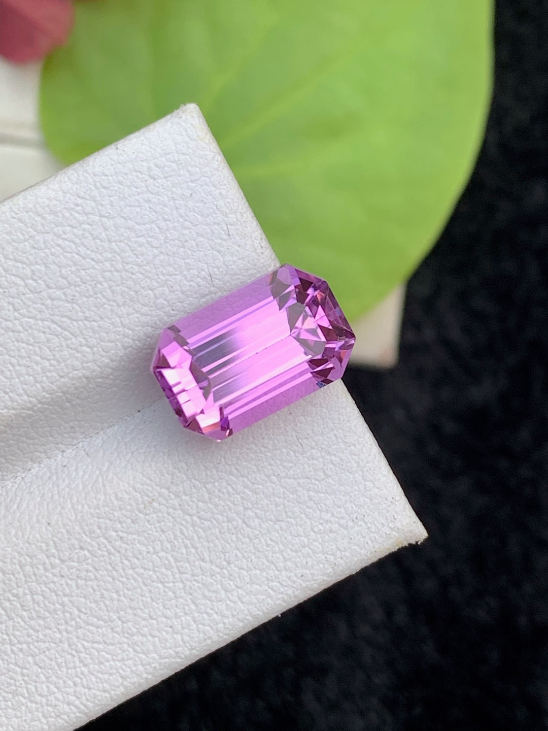 Stunning Deep Pink Kunzite Gemstone for Jewelry Supply, Emerald Cut ...