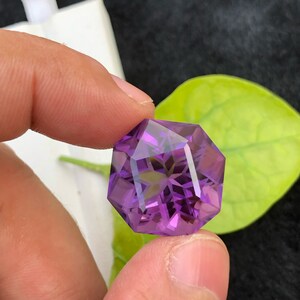 Deep Purple Color Amethyst Cut Gemstone, Faceted Amethyst Loose ...
