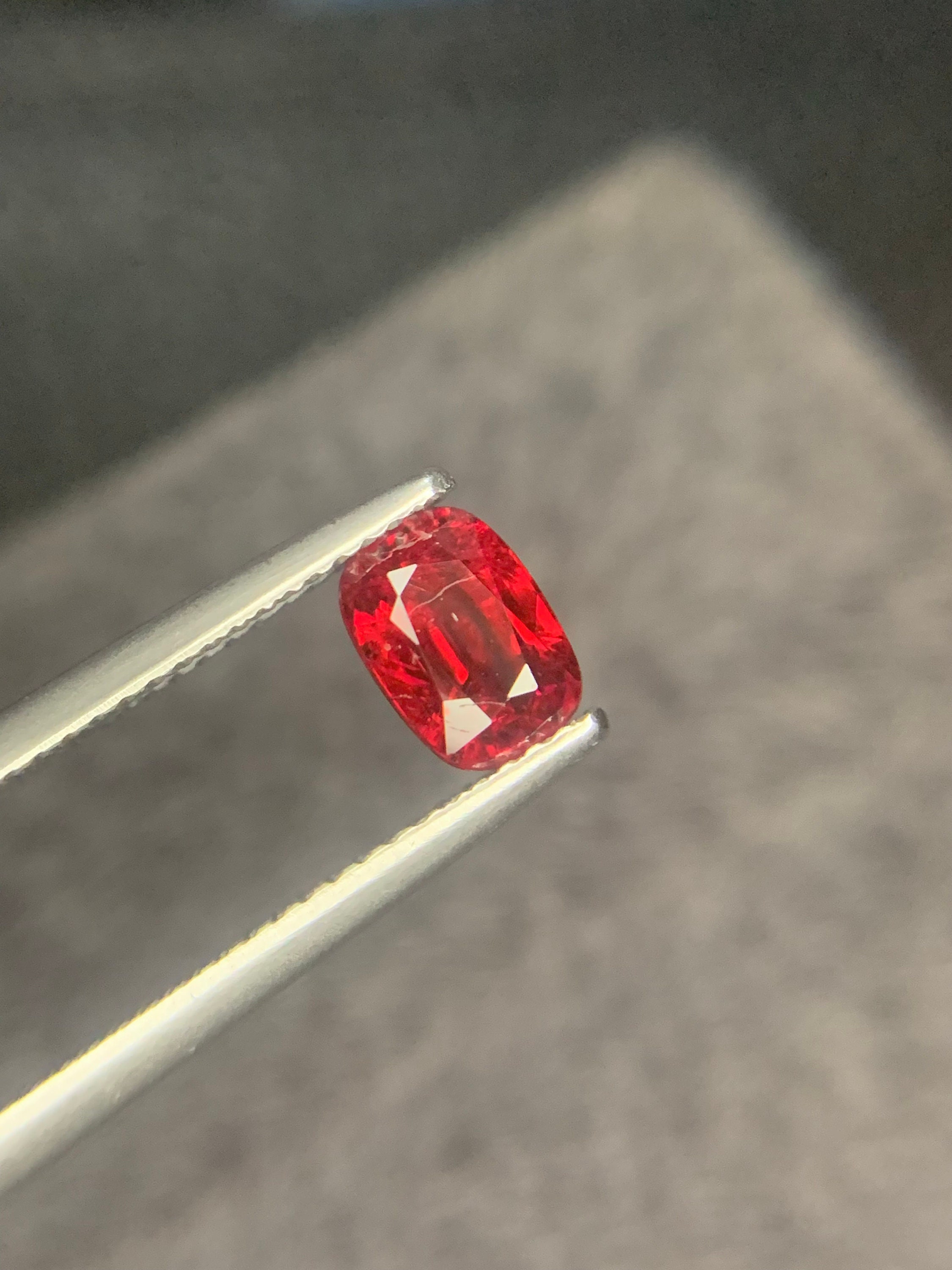 Pigeon Blood Red Ruby Loose Stone, Faceted Cushion Shape Gemstone Loose ...