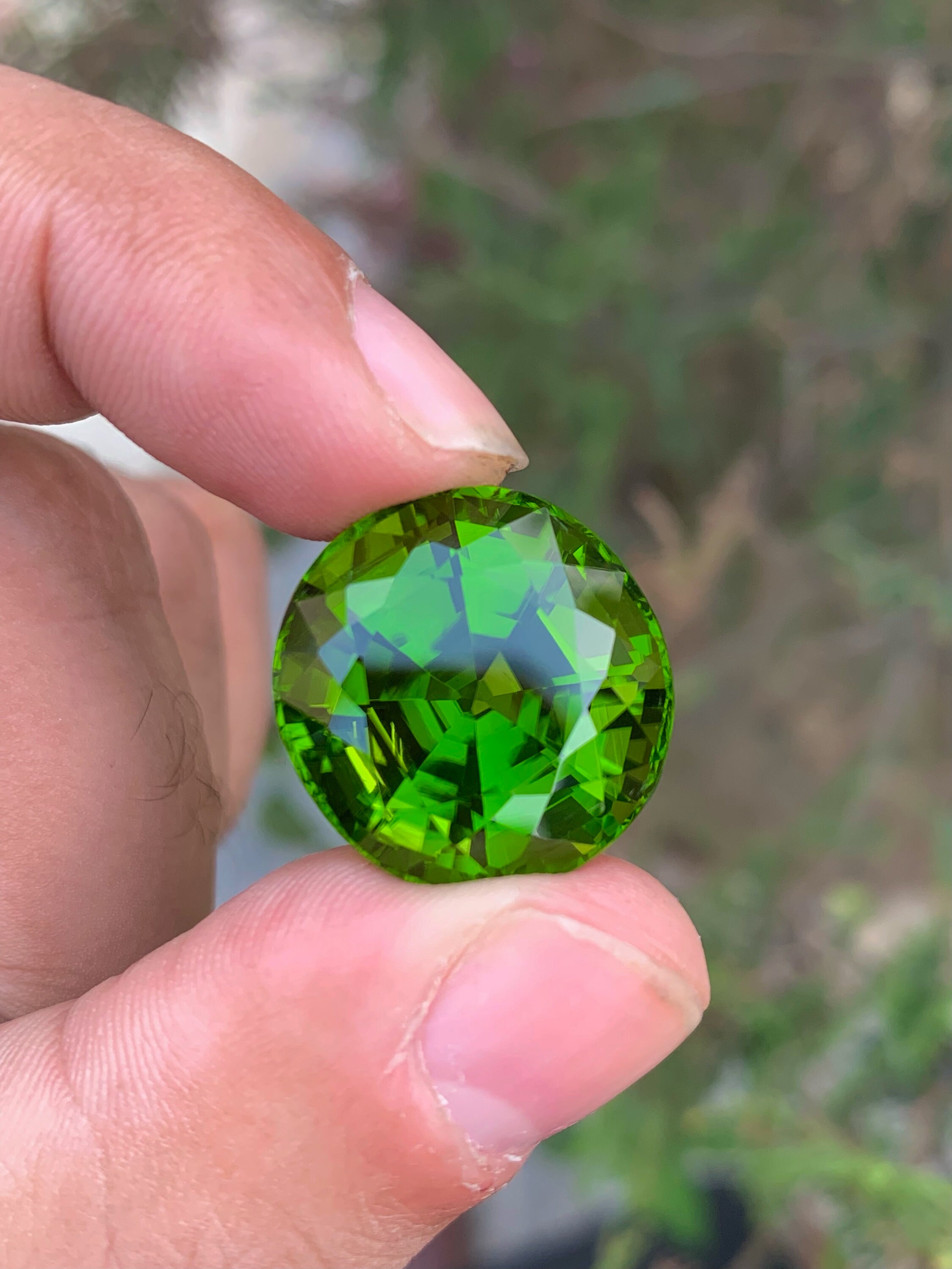 Olive Green Color Peridot Gemstone, Excellent Luster Oval Shape Peridot ...
