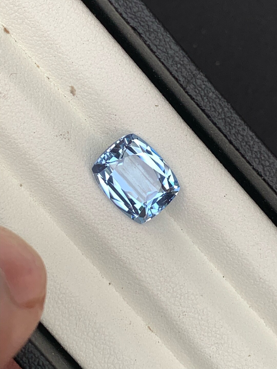 Santa Maria Blue Aquamarine Gemstone: 3.35 Carat Cushion Cut, March ...