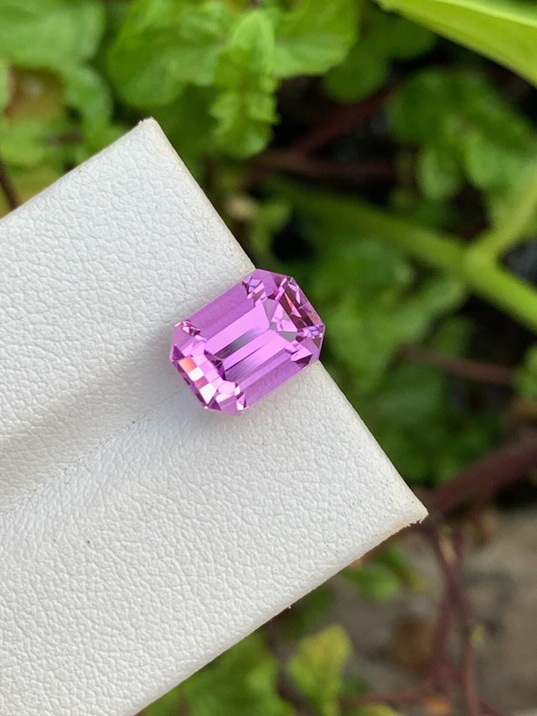 Natural Pink Kunzite, Emerald Shape Kunzite Faceted Gemstone, Loose ...