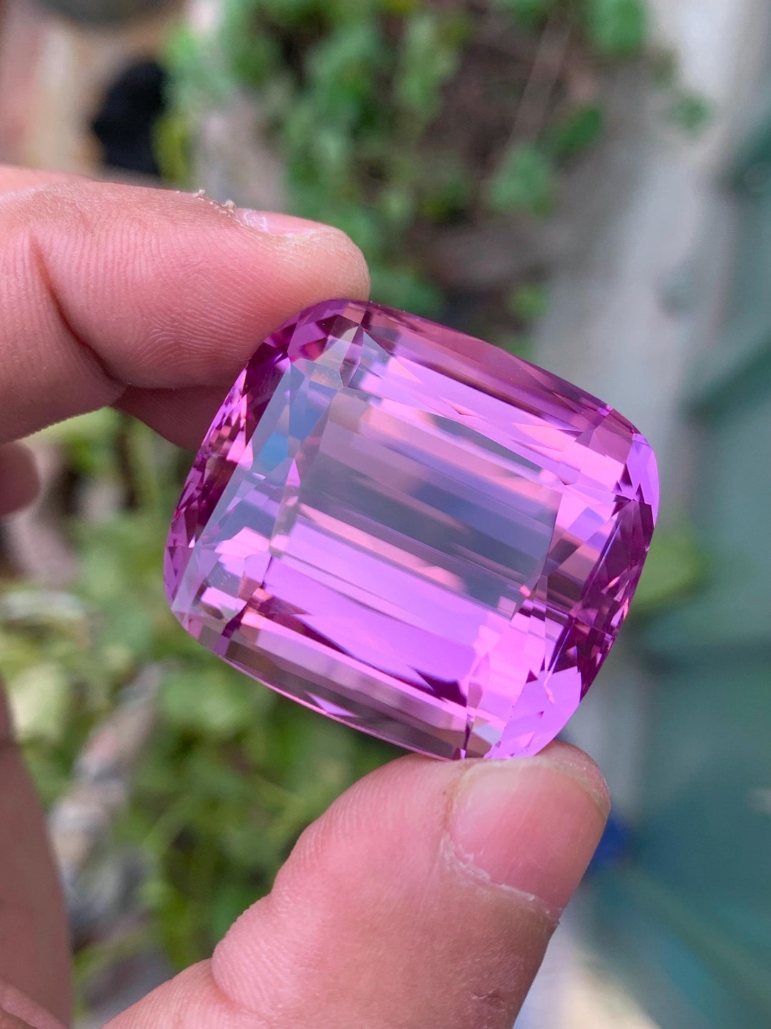 Deep Pink Kunzite Stone for Ring Making, Natural Kunzite Gemstone ...