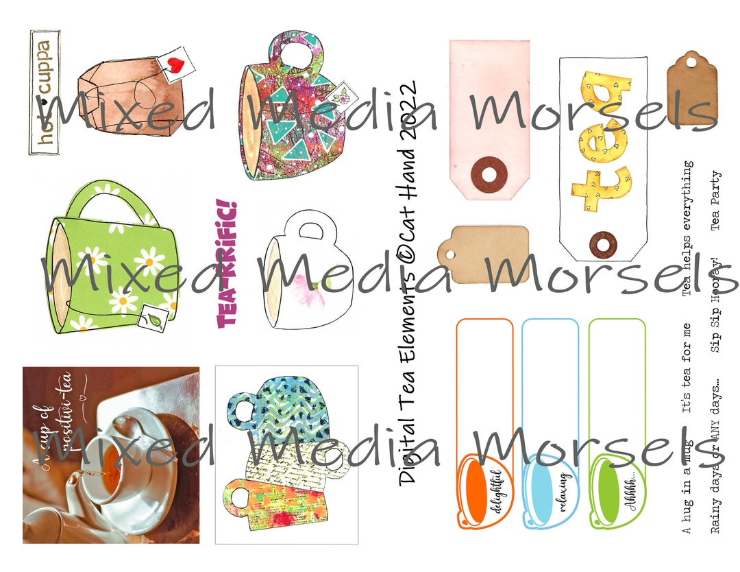 Digital Download - Tea Elements - Etsy