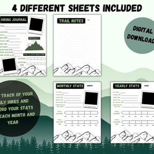 Printable Hiking Journal, Track Daily Hikes & Stats, Share Your ...