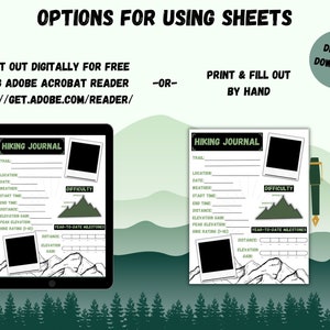 Printable Hiking Journal, Track Daily Hikes & Stats, Share Your ...