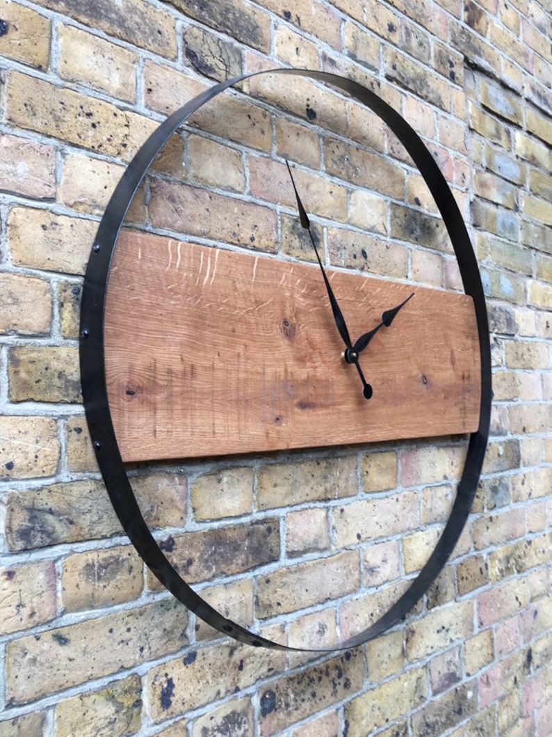 Large Whisky Barrel Ring Clock | Etsy UK