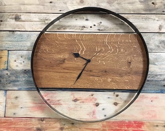 Large Whisky Barrel Ring Clock | Etsy UK