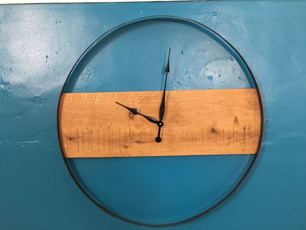 Large Whisky Barrel Ring Clock - Etsy UK