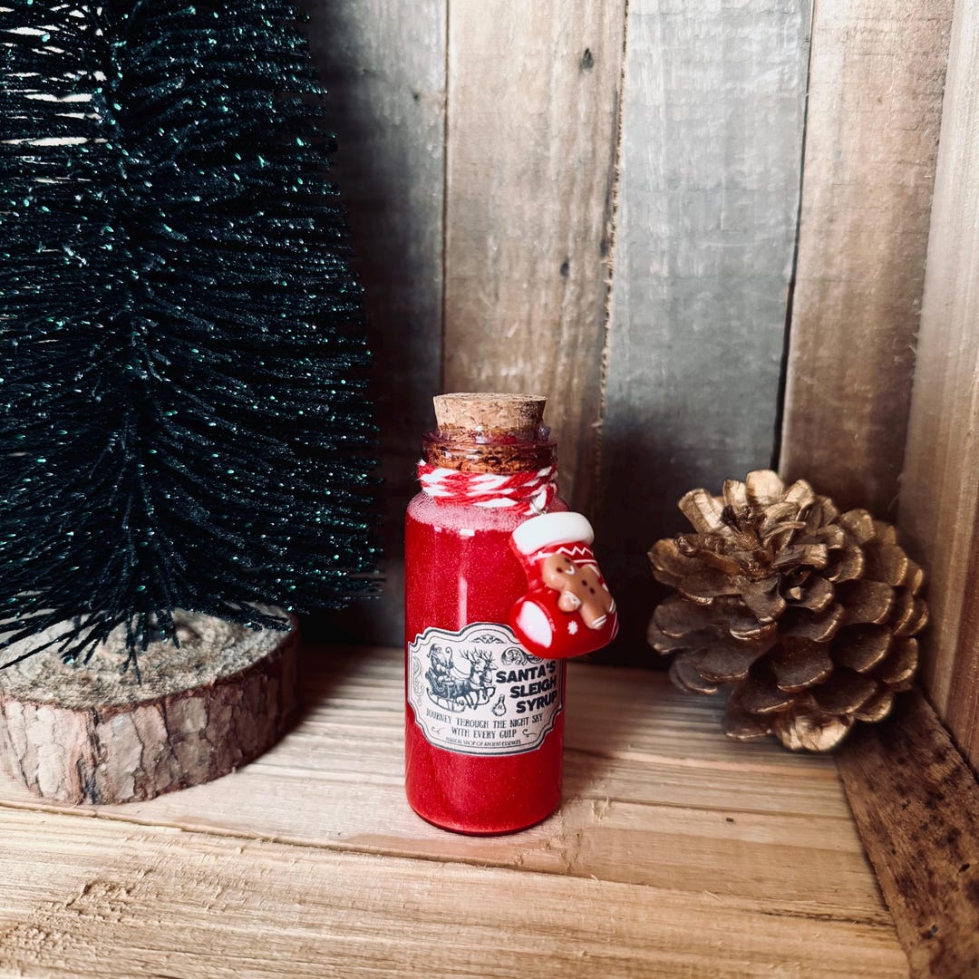 Mini Santas Sleigh Syrup Christmas Potion Vial - Etsy