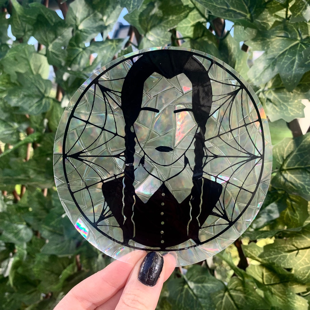 Wednesday Addams Family Dark Rainbow Suncatcher Sticker Bright and ...