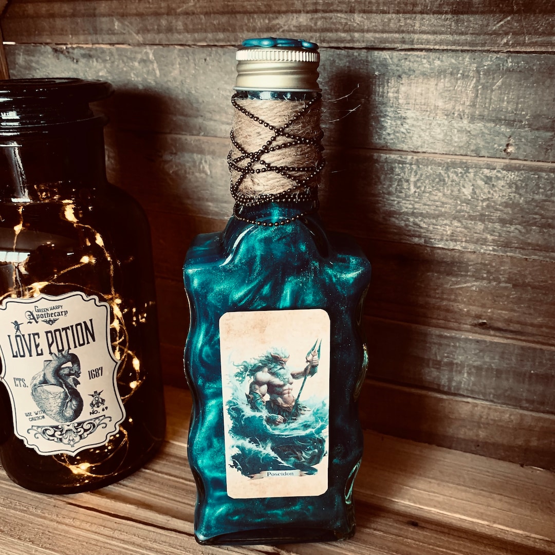 Poseidon Potion Vial Greek Mythology for a Curiosity Cabinet or ...