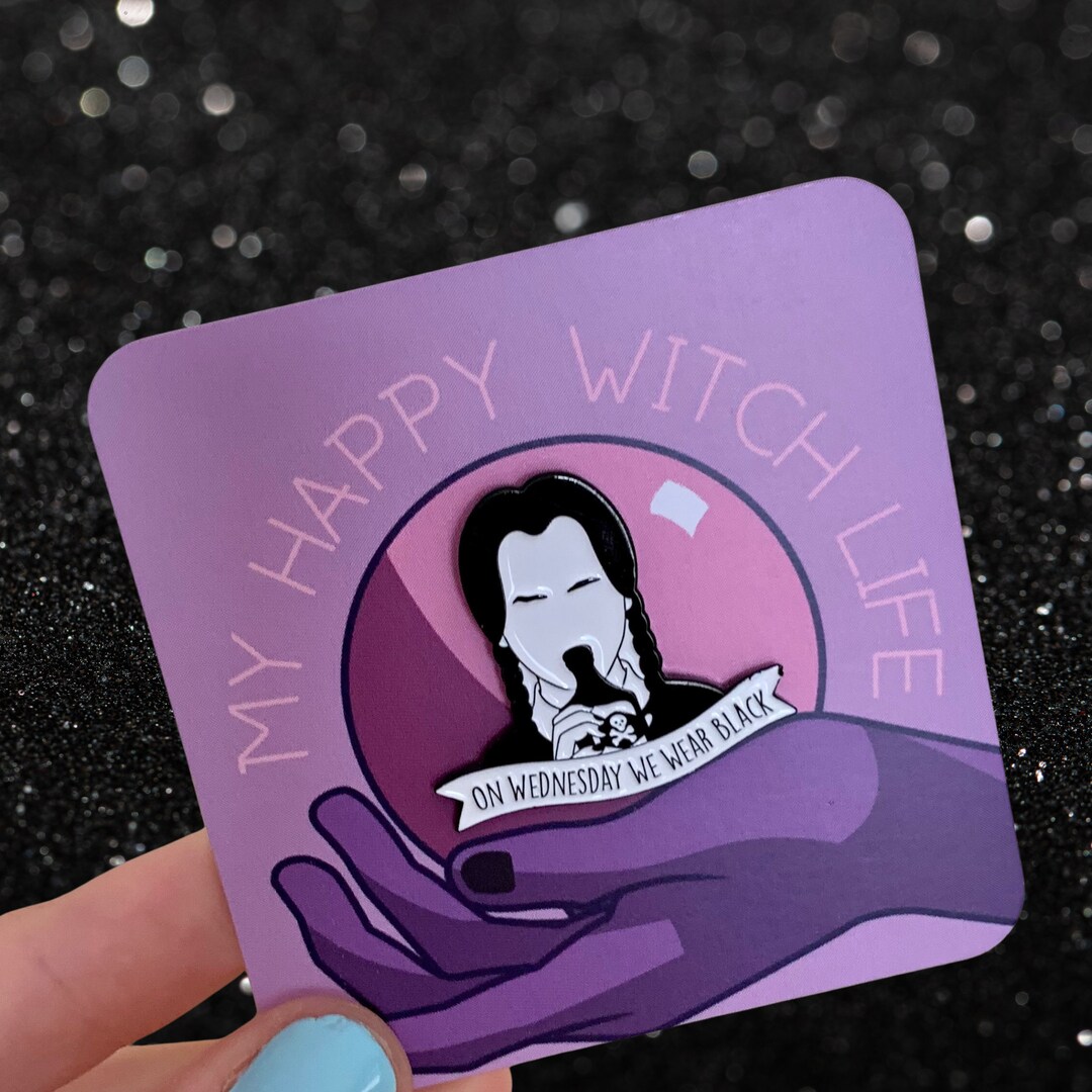 Witchy Pin's Wednesday Addams Fantasy Enamel Pin Brooch Witchy Vibes - Etsy