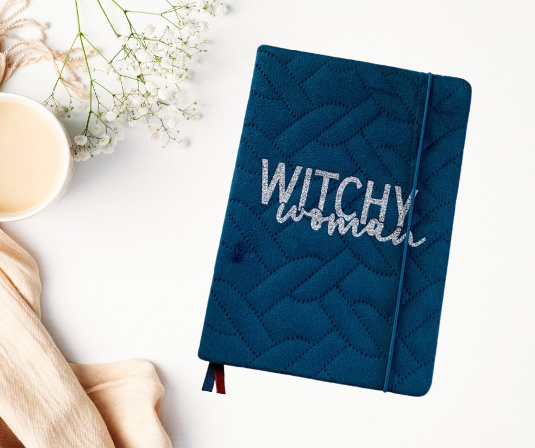 Witchy Woman Velvet Notebook Silver Glitter Duck Blue Notebook ...