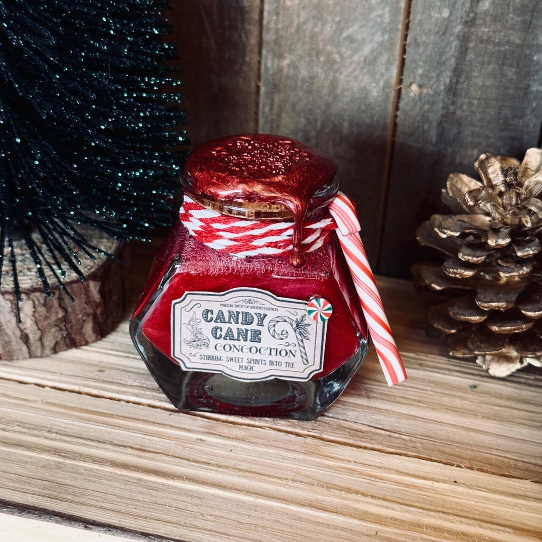 Candy Cane Concoction Christmas Potion Vial - Etsy