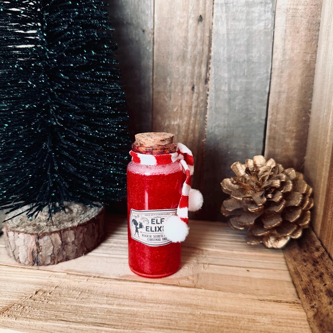 Mini Red Elixir Elf Christmas Potion Vial - Etsy