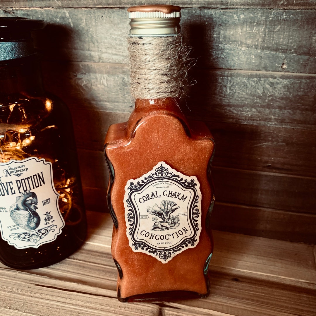 Coral Charm Concoction Potion Vial Treasure of the Oceans for a Cabinet ...