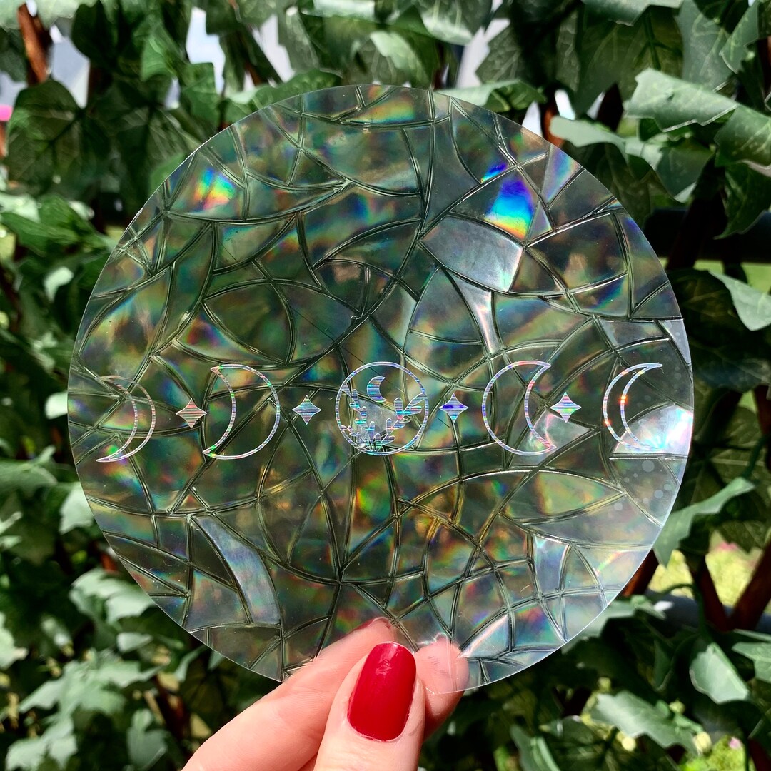 Phases of the Moon Mystical Rainbow Suncatcher Sticker Bright and ...