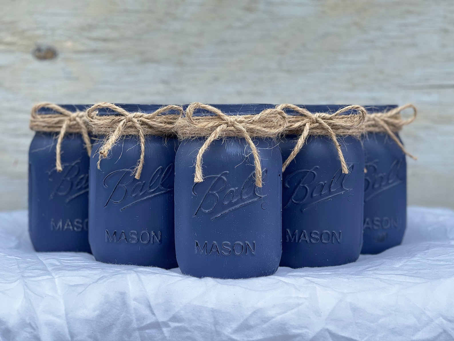 Rustic Navy Blue Jars - Etsy