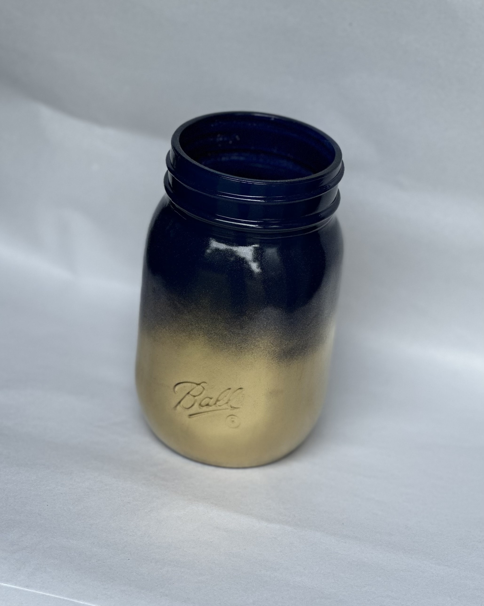 Blue and Gold, Ombré Mason Jars, Perfect Centerpiece - Etsy