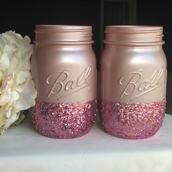 Glitter Mason Jars - Etsy