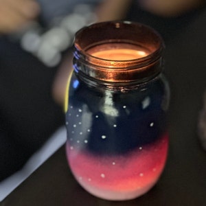 Sunset Moon Jar, Tea-light Candle - Etsy