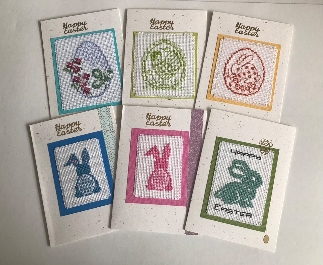 Cross Stitch Easter Cards - Etsy