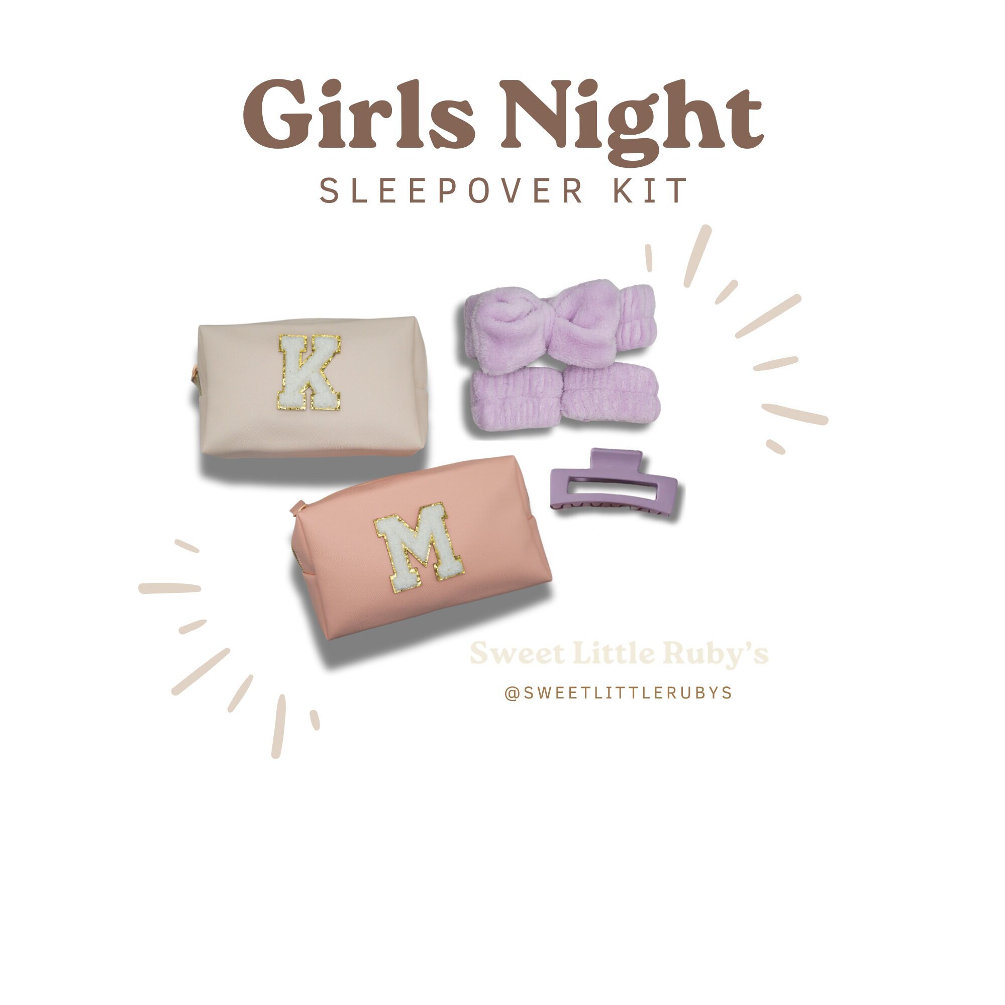 Girls Sleepover Kit | Custom Sleepover Gift Bag | Essential Sleepover ...