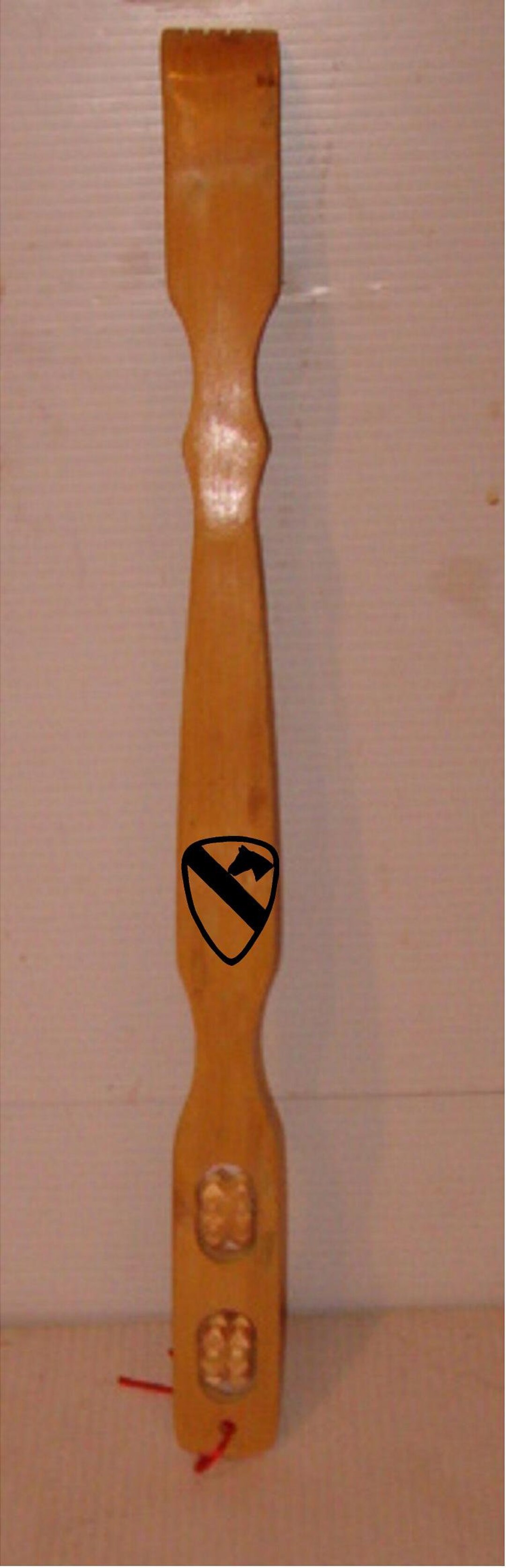 U.S. Calvary Emblem / Symbol 18 Wooden Back Scratchier With 2 Massage ...