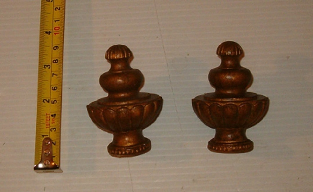 2 Gold Color Lamp Shade Toppers , Finials, Vintage Lamp Parts - Etsy