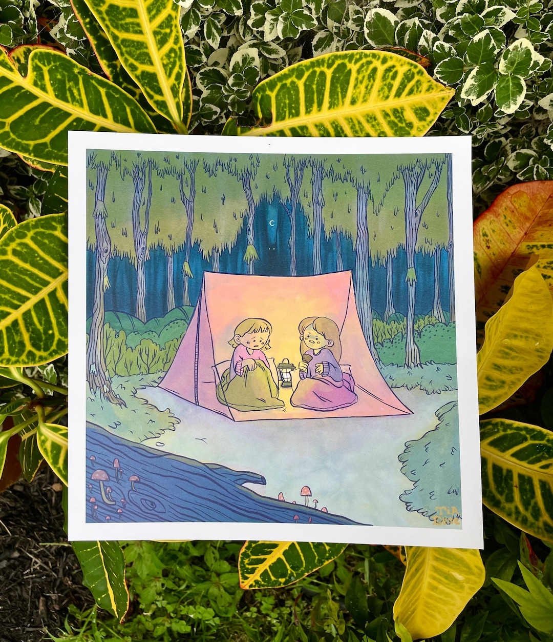 Spooky Camp Stories Art Print, Nature Print, Camp Print, Children's ...