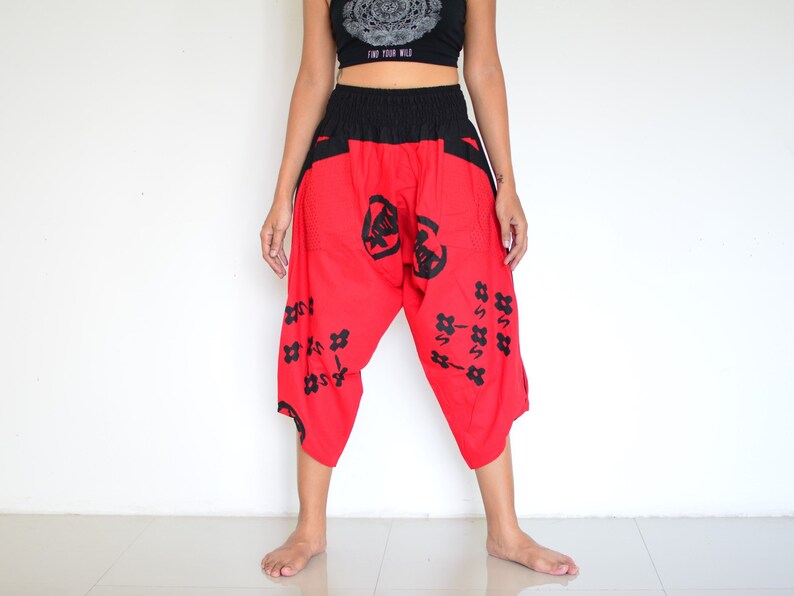 Harem Pants Japanese Samurai Pants Yoga Ninja Pants Men Women - Etsy