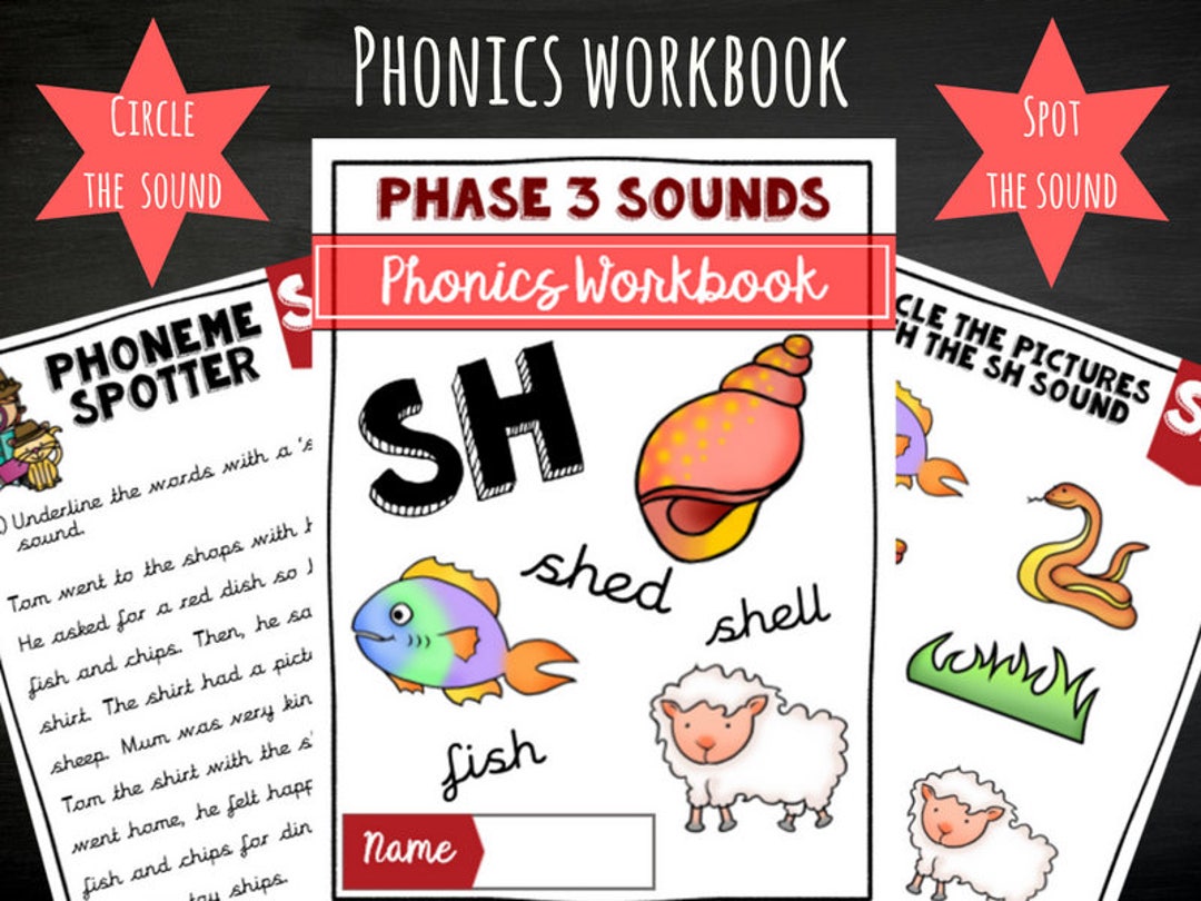Sh Phonics Workbook - Etsy