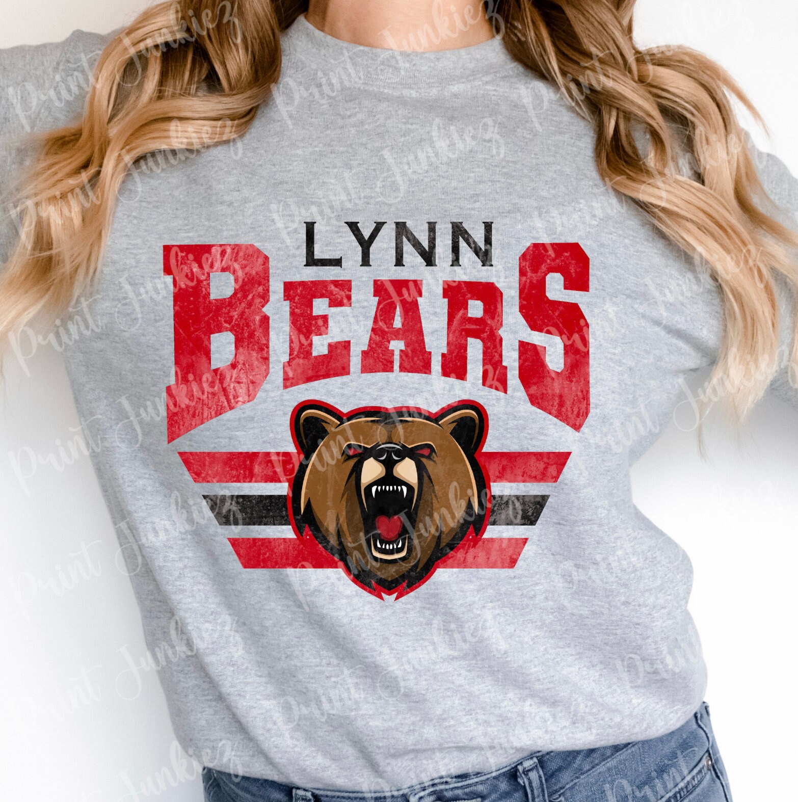 Lynn Bears Distressed With Mascot - Etsy