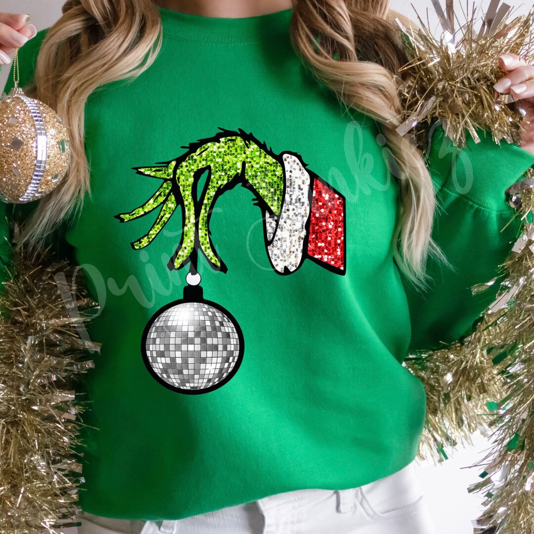 Glitter Grinch Hand - Etsy