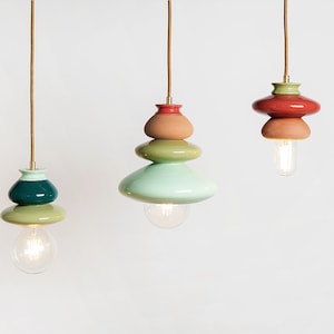 Pendant Ceramic Lamp, Hanging Lampshade, Handmade Design, Contemporary ...